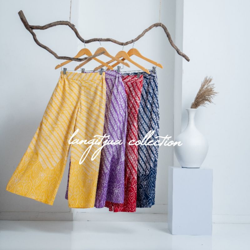 Jual CELANA BATIK | BAWAHAN BATIK MODEL PALAZO 02 KULOT PANJANG ...