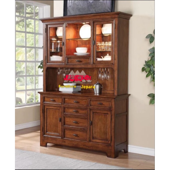 Jual Lemari buffet jati dapur minimalis | Shopee Indonesia