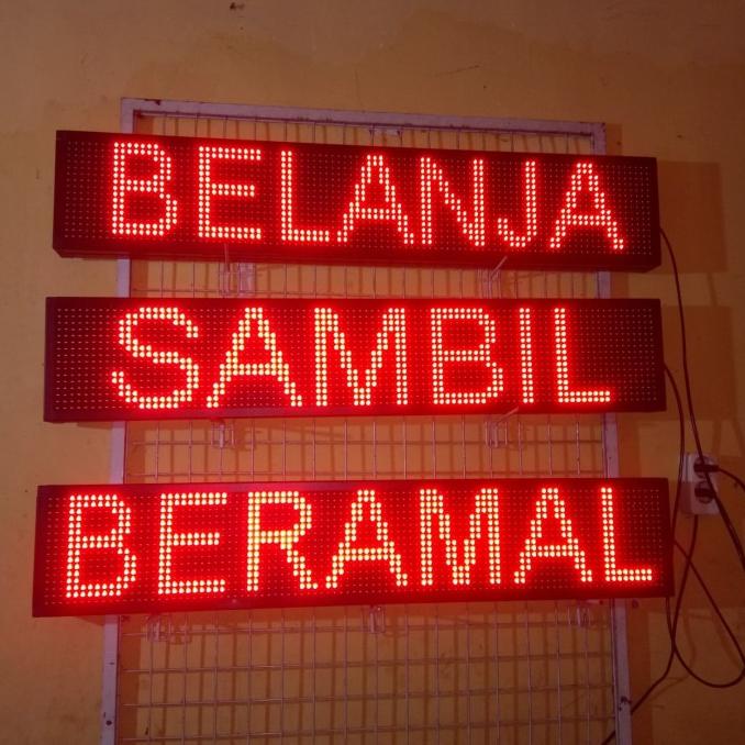 Jual RUNNING TEXT 100X20 WIFI OUTDOOR KEHUJANAN JOS (UKURAN TERMASUK ...