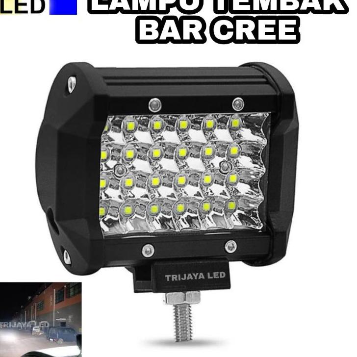 Jual Lampu LED Tembak Sorot Work Light 24 Mata 4 Susun Bar CREE Waterproof Motor Mobil High ...
