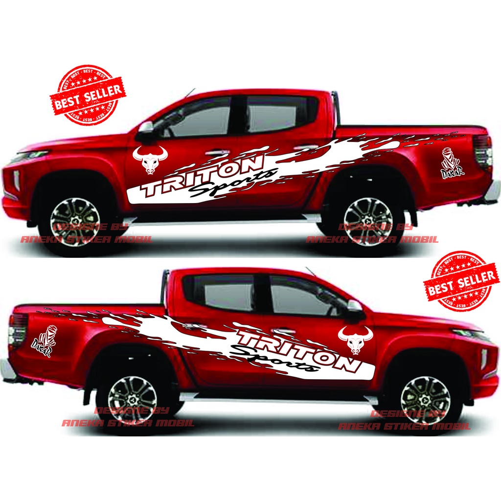 Jual STIKER MOBIL TRITON STIKER MOBIL TRITON MERAH STIKER MOBIL ...