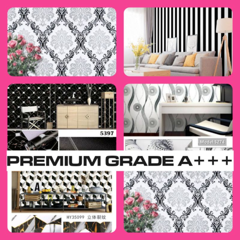 Jual Wallpaper Motif Hitam Wallpaper Hitam Putih Wallpaper Dinding ...