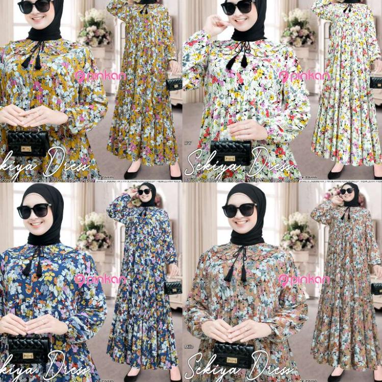 Jual Midi Kerah Motif Original Pinkan Gamis Home Dress Busui Kerah ...