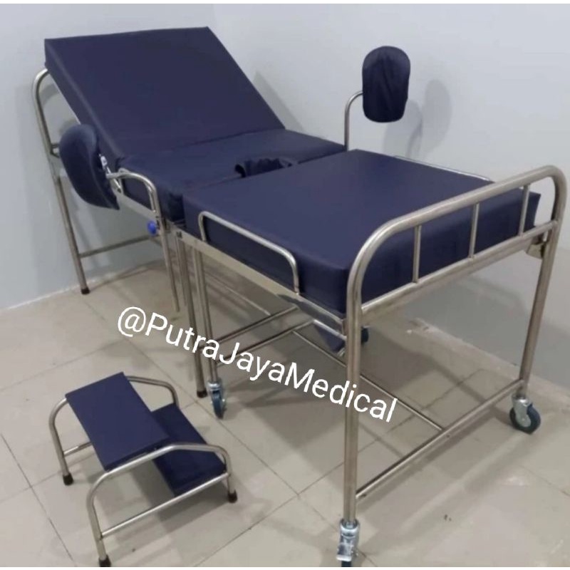 Jual bed partus stainless / verlos bed partus / bed persalinan ...