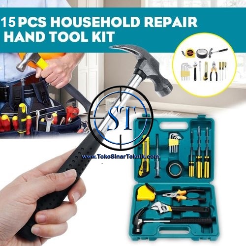 Jual Alat Tukang Perkakas Repairing Tool Set 15 in 1 Servis Maintenance ...