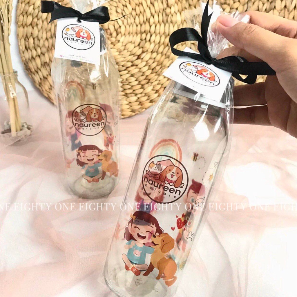 Jual SOUVENIR TUMBLER BOTOL KACA KEMAS PLASTIK PITA FREE UCAPAN ...
