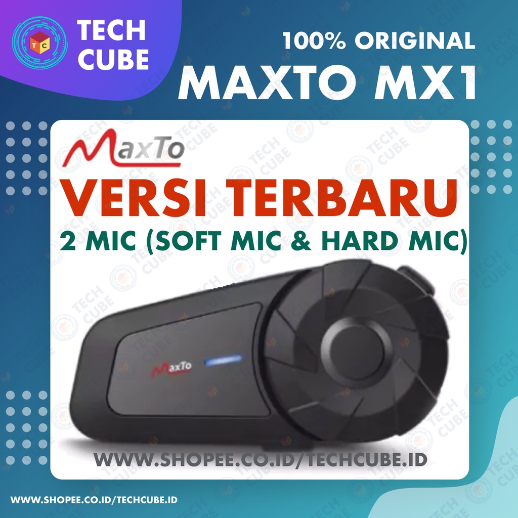 Jual Maxto MX1 Bluetooth Intercom Helm 2 Rider Helmet Headset Alt M2 ...