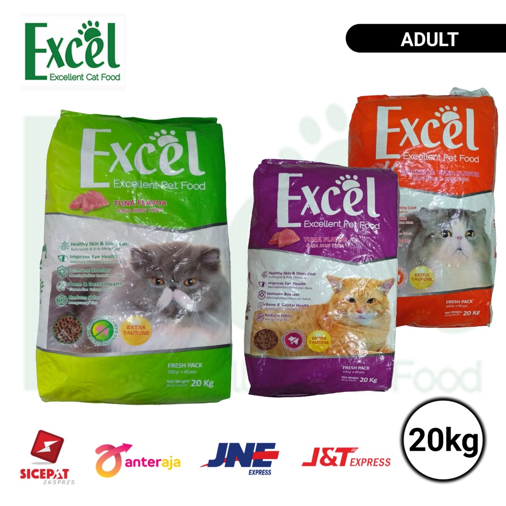 Jual EXCEL CAT FOOD TUNA 20KG all variant makanan kucing excel KHUSUS ...