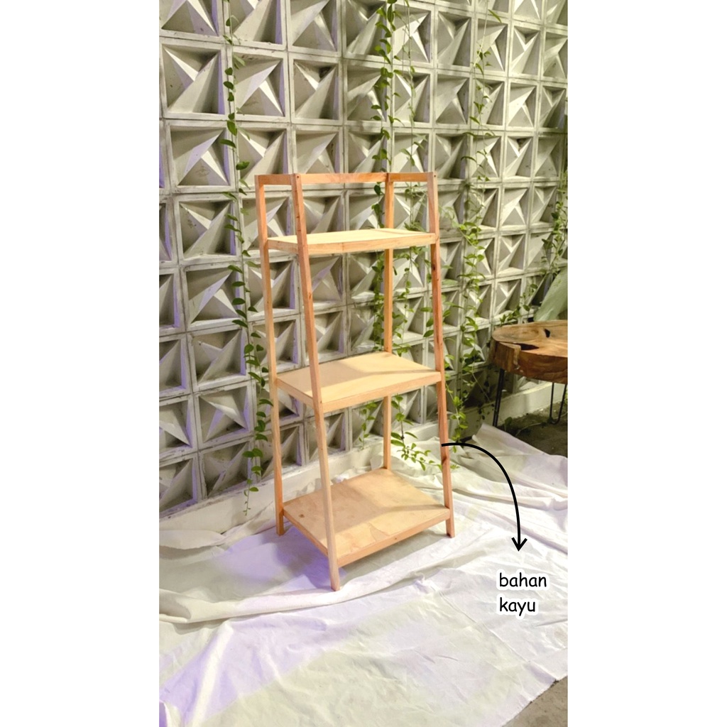Jual Rak 3 susun Rak Kayu Minimalis | Shopee Indonesia