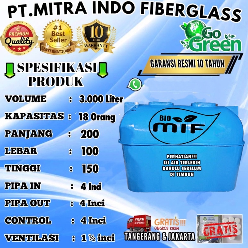 Jual septic tank bio, biotech, biotank, biofil, biotaff, biofilter 3. ...