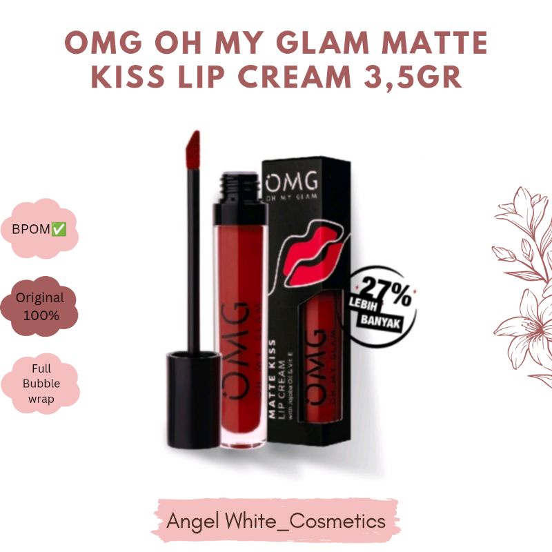 Jual ORIGINAL 100% OMG OH MY GLAM MATTE KISS LIP CREM READY | Shopee ...