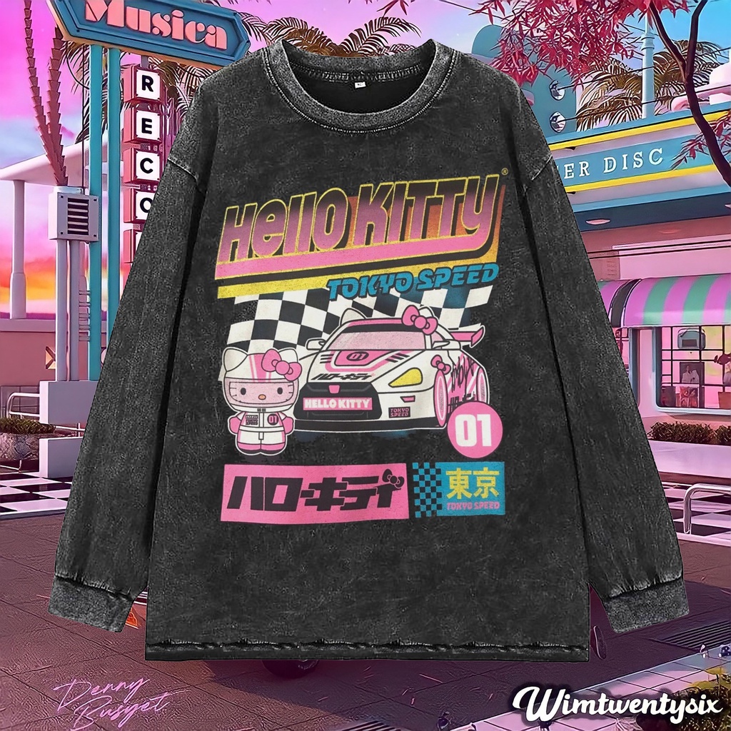 Jual Wimtwentysix “Hello Kitty Tokyo speed” Oversized T-Shirt ...