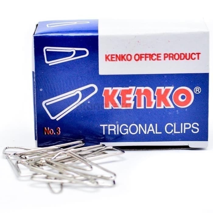 Jual Paper Clip Trigonal / Klip Penjepit Kertas No. 3 Kenko | Shopee ...