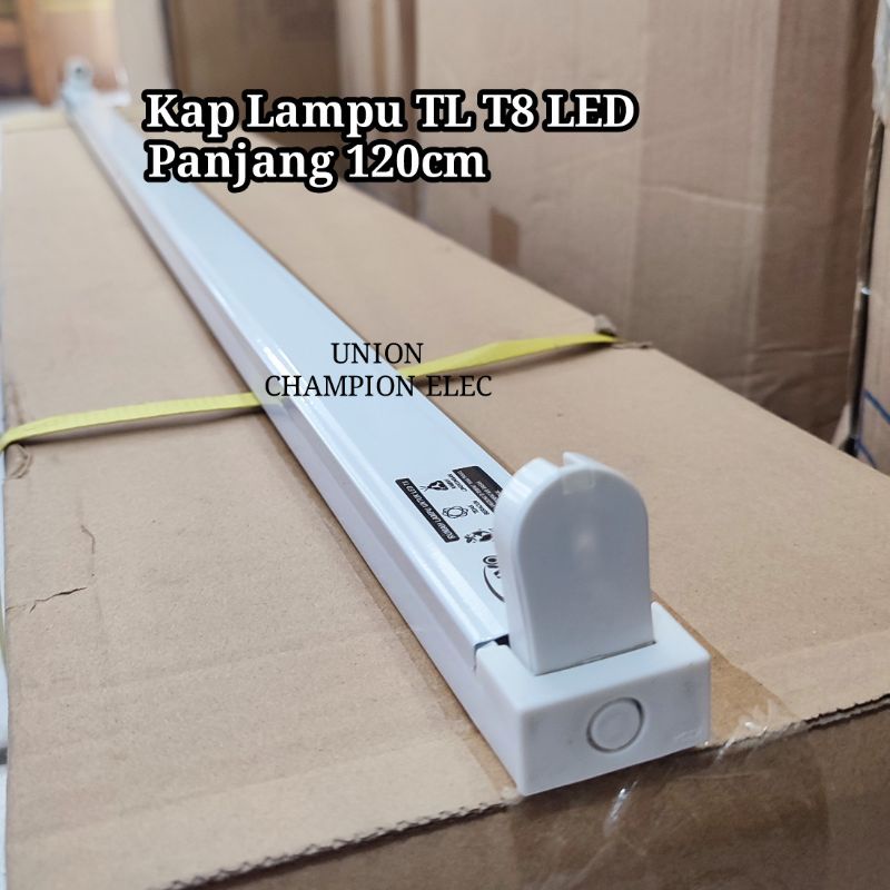 Jual Rumah Lampu TL T8 LED Kap Tube Bracket 120cm 18w type Double Endeed | Shopee Indonesia