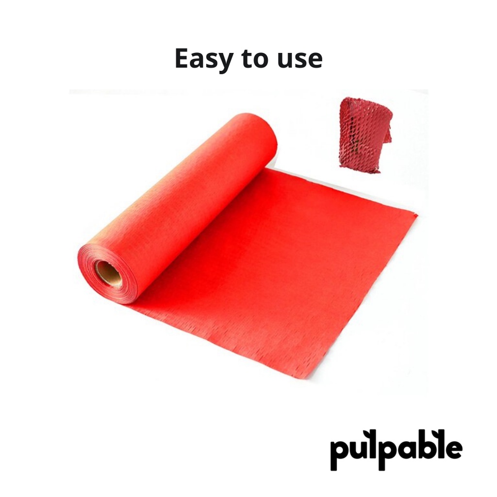 Jual Pulpable - 30cm x 100m Eco Friendly Bubble Wrap / red Honeycomb ...
