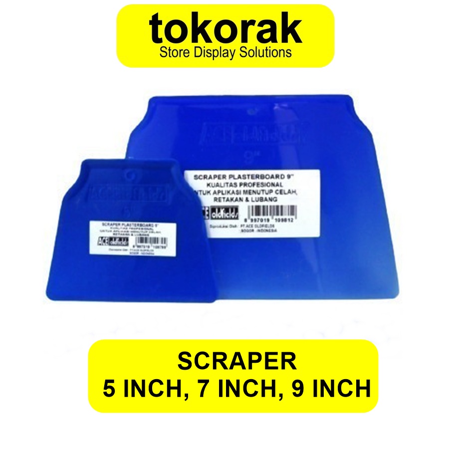 Jual KAPE PLASTIK PVC 5 7 9 INCH ACE OLDFIELDS SKRAP GIPSUM SCRAPER ...