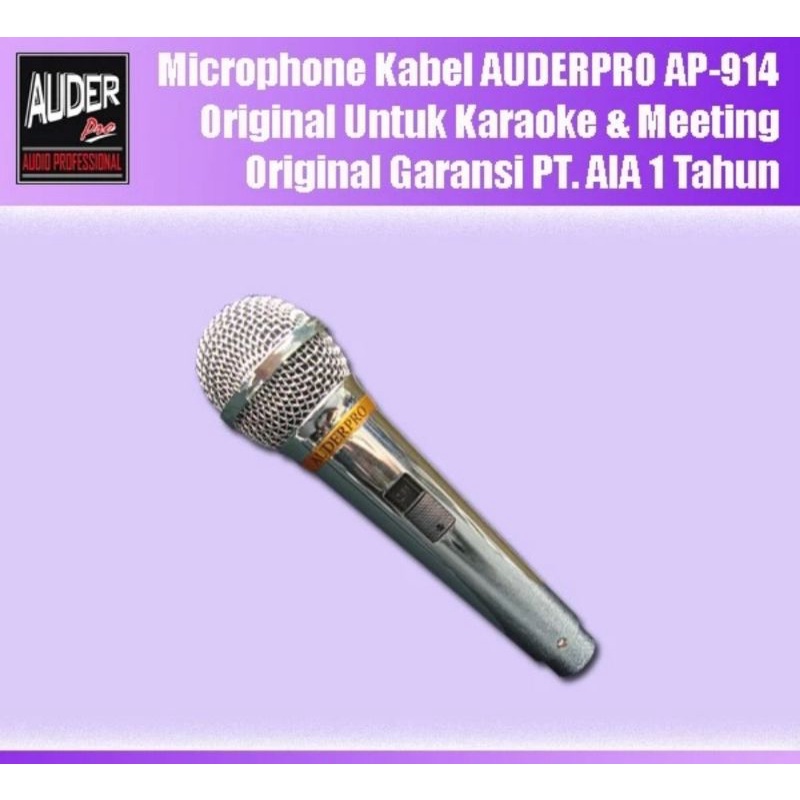 Jual mic kabel AUDERPRO AP 914 original microphone berkualitas | Shopee ...