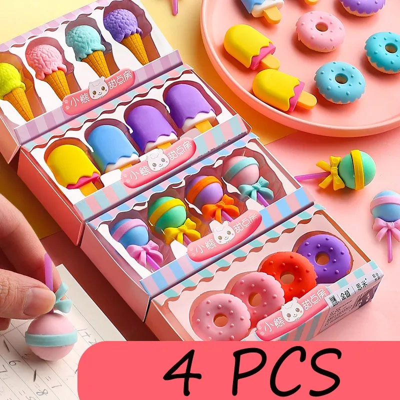 Jual 1 Set 4pcs Penghapus Eraser Lucu Penghapus Pensil Joyko Pulpen ...