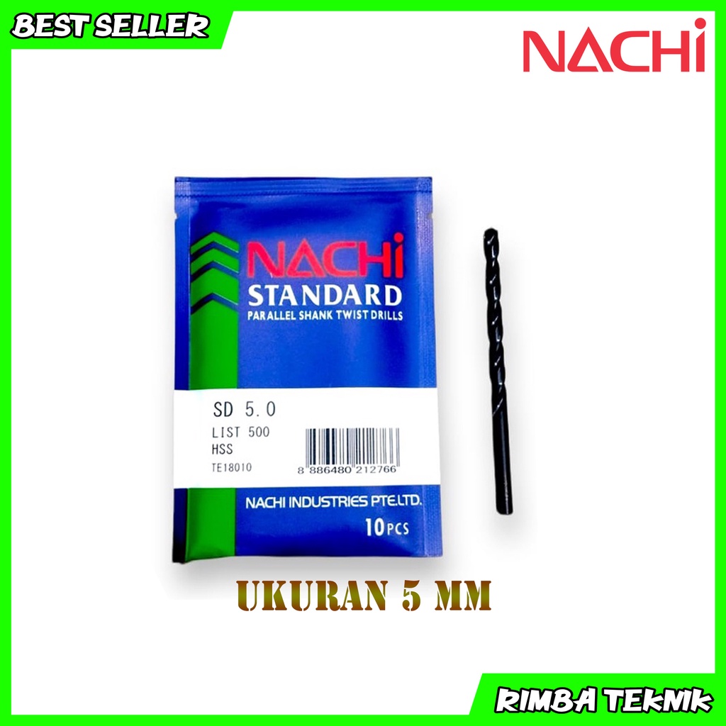 Jual Mata Bor Besi HSS Nachi Asli Ukuran 5mm Original 5.0 mm | Shopee Indonesia