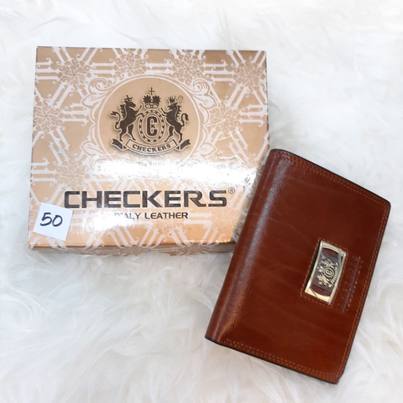 Jual Dompet kulit Asli checkers 50N 100% Original | Shopee Indonesia