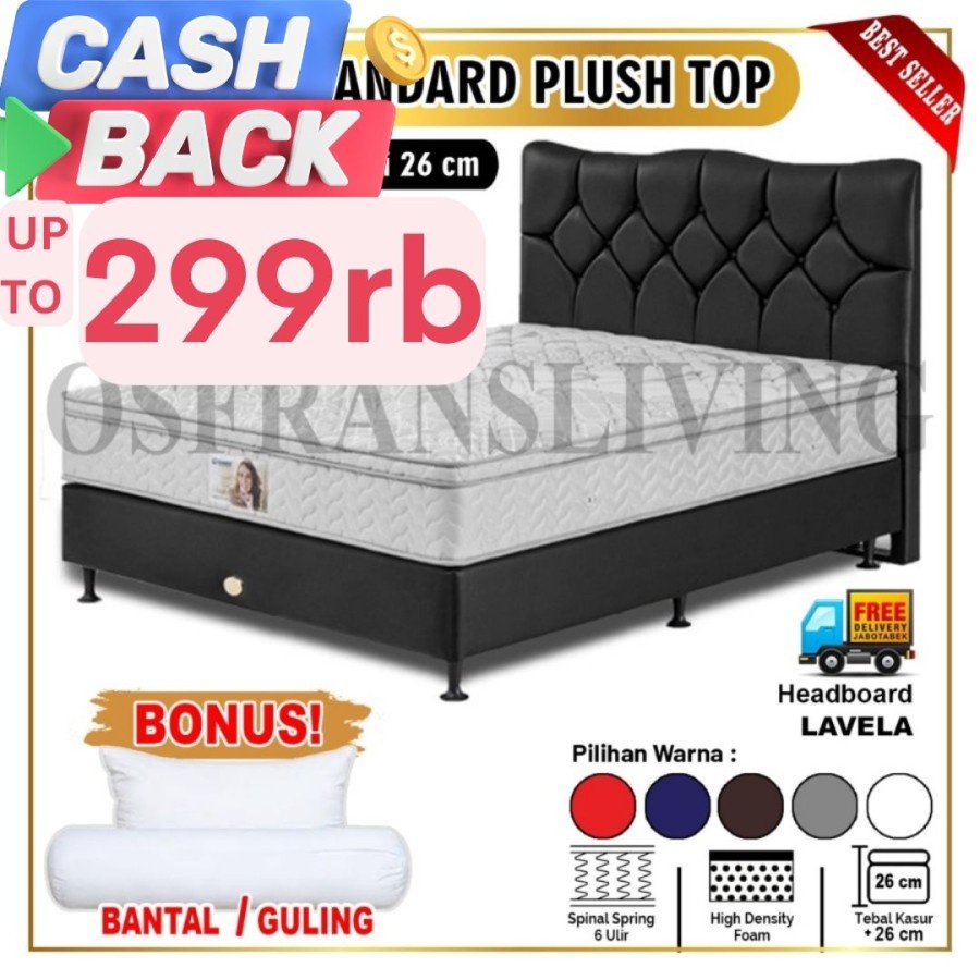 Jual Guhdo Springbed Standard Plush Top - Fullset Prospine Lavella | Shopee Indonesia