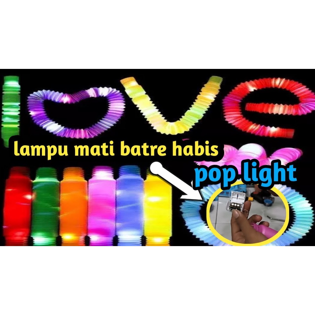 Jual Mainan Anak Light up Pop Pipes Selang Pipa / FIDGET TOYS PUSH POP ...