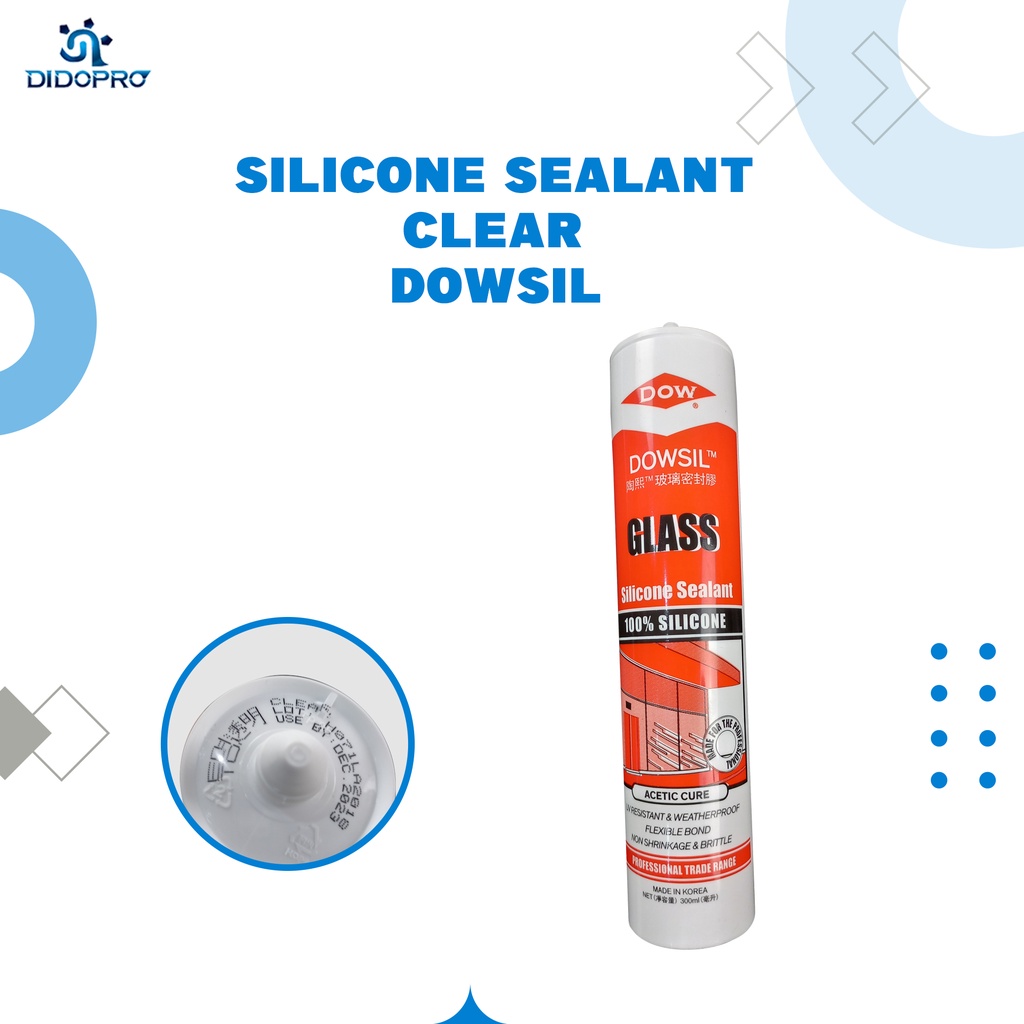 Jual Dowsil Lem Kaca Aquarium Bening Hitam Sealant Silikon Silicone ...