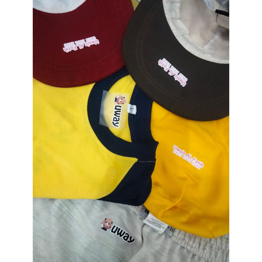 Jual sticker nama dan label baju inisal nama murah _ rumah uwais ...