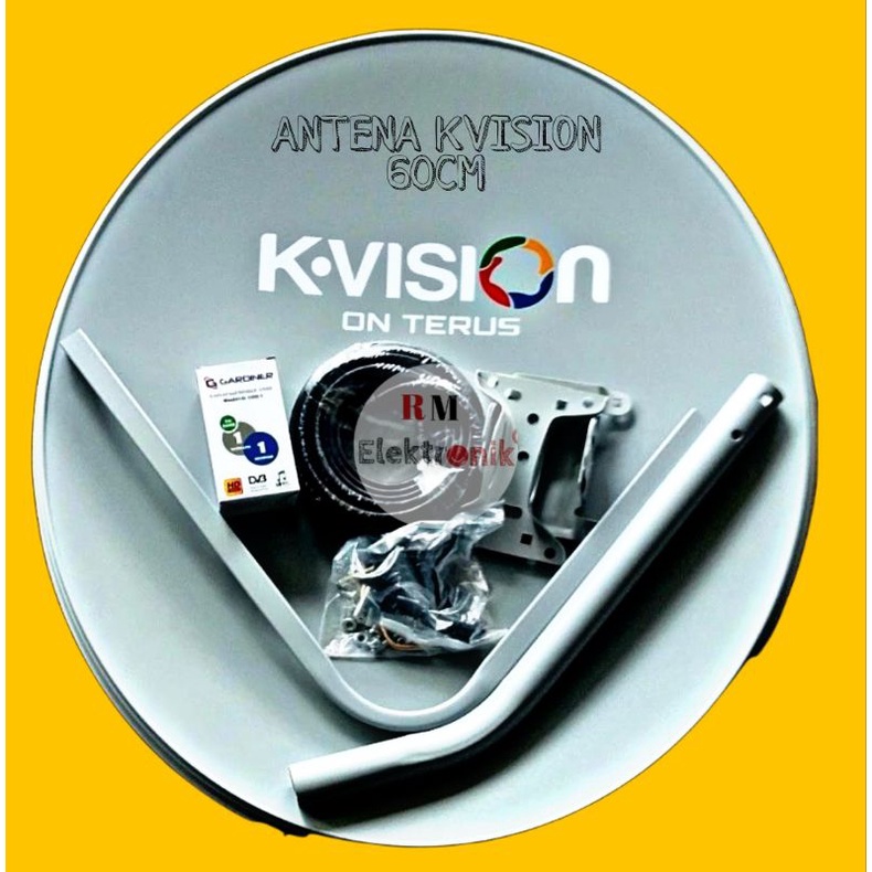 Jual antena parabola kvision 60cm (paket lnb+kabel) / antena kuband ...