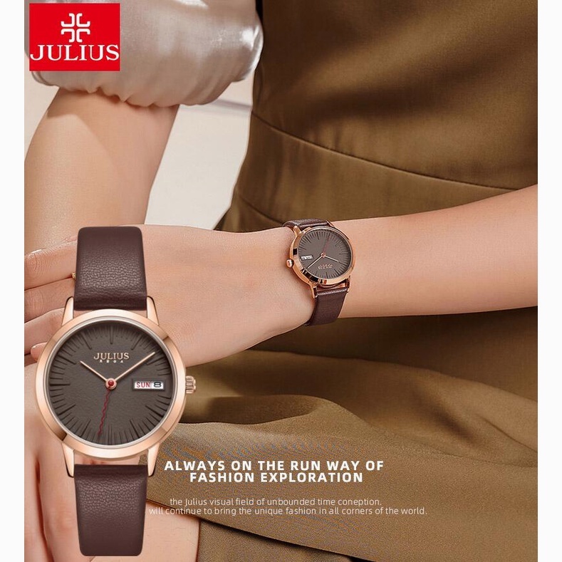 Jual Julius Official Jam Tangan Wanita mode Terbaru dengan Kalender JA ...