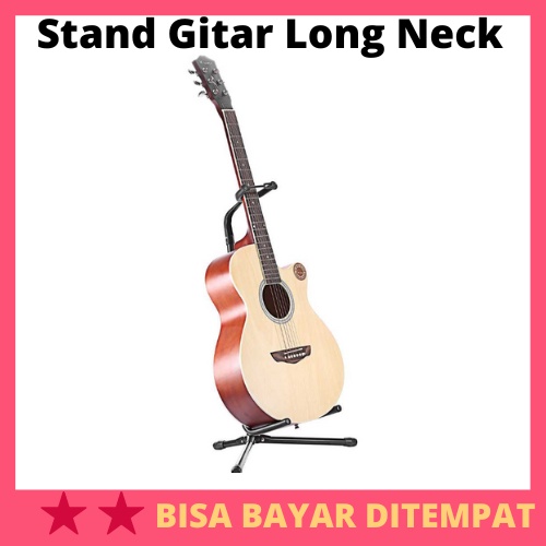 Jual Stand Gitar Long Neck / Stand Holder Tripod Penyangga Tempat Rak ...