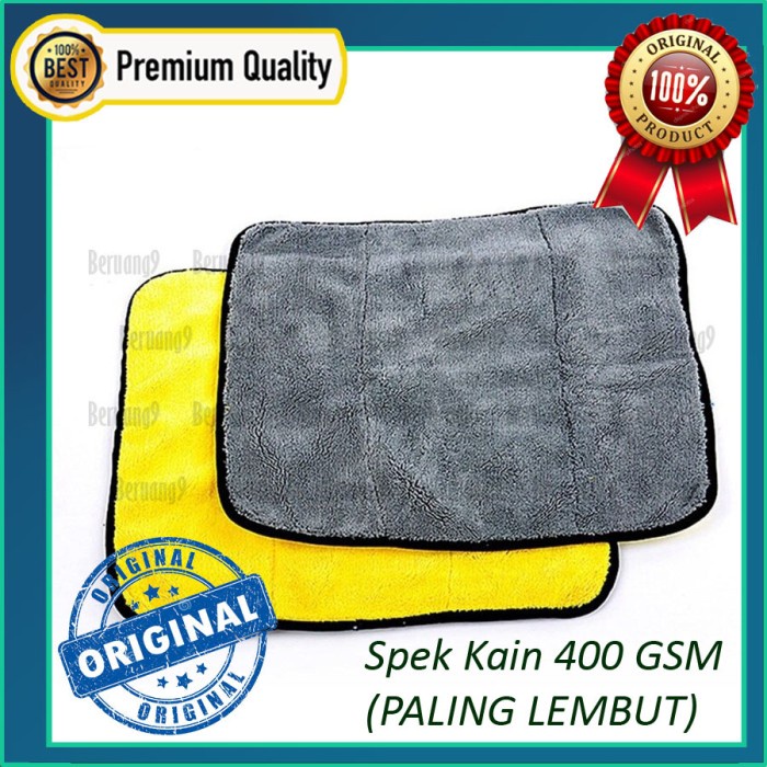 Jual Kain Microfiber PREMIUM 2 Sisi 30x30 400 GSM Tebal Lembut | Shopee ...