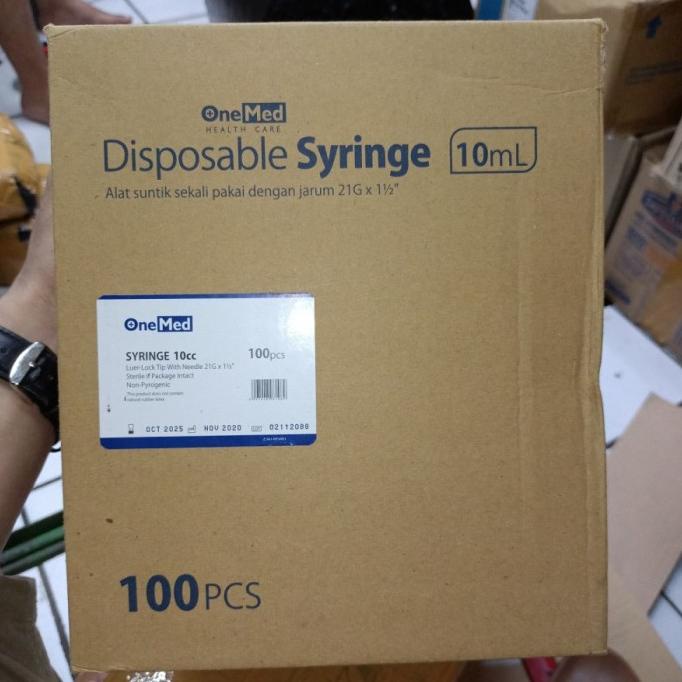 Jual Disposable Syringe 10ml OneMed Spuite 10 cc Spuit 10cc Suntikan 10 ...