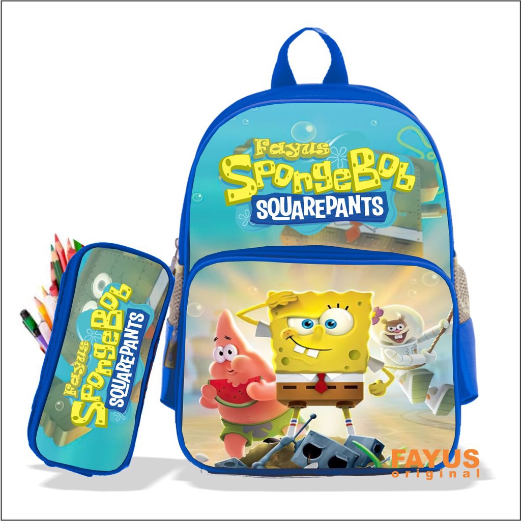 Jual Tas sekolah anak ransel karakter SPONGEBOB terbaru 2024 murah SD ...
