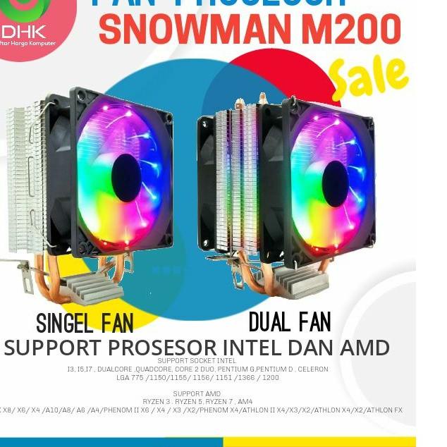 Jual New CPU FAN COOLER COOLMOON RGB FOR INTEL DAN AMD FAN PROCESSOR ...