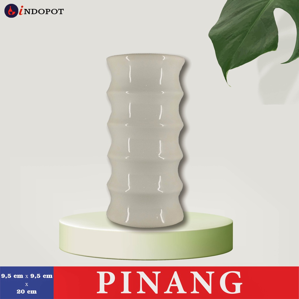 Jual Vas Bunga Pinang Keramik Polos Minimalis Untuk Hiasan Dekorasi ...