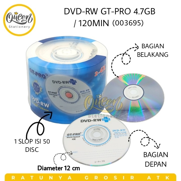 Jual DVD RW GTPRO KASET BLANK CD COMPACT DISK KOSONGAN (003695) | Shopee Indonesia