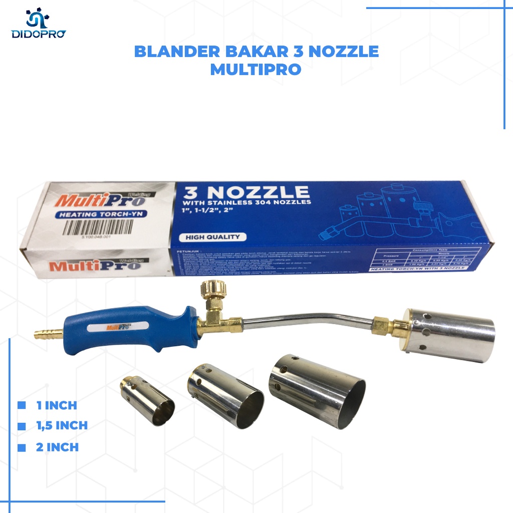 Jual MULTIPRO Heating Torch 3 in 1 - Alat Bakar Gas LPG Blander Pemanas ...