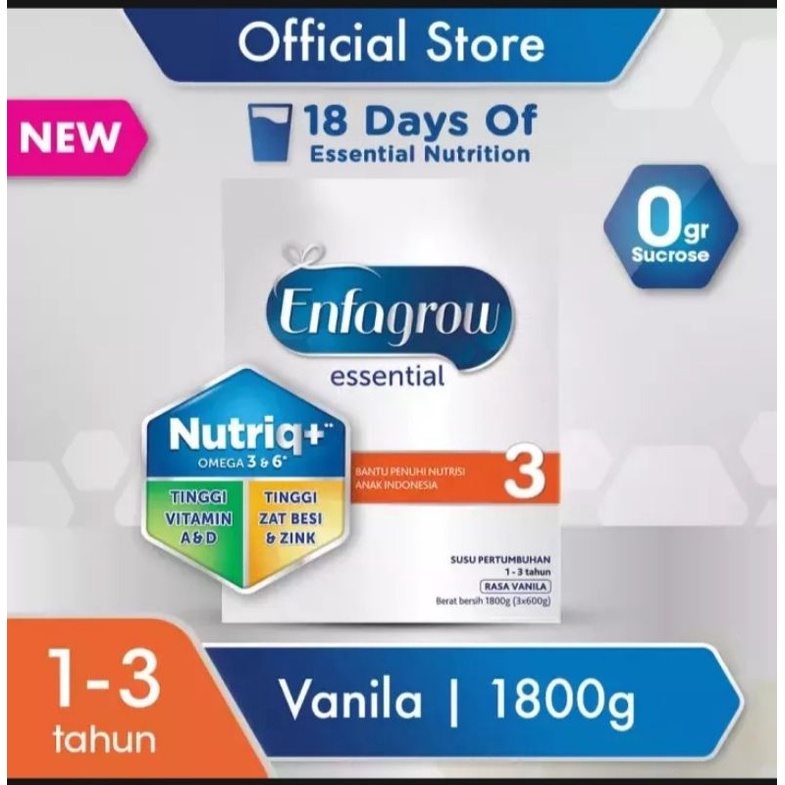 Jual ENFAGROW ESSENTIAL TAHAP 3 | TAHAP 4 1800g Exp Nov 2026 Beli 2 Box Free Gift | Shopee Indonesia