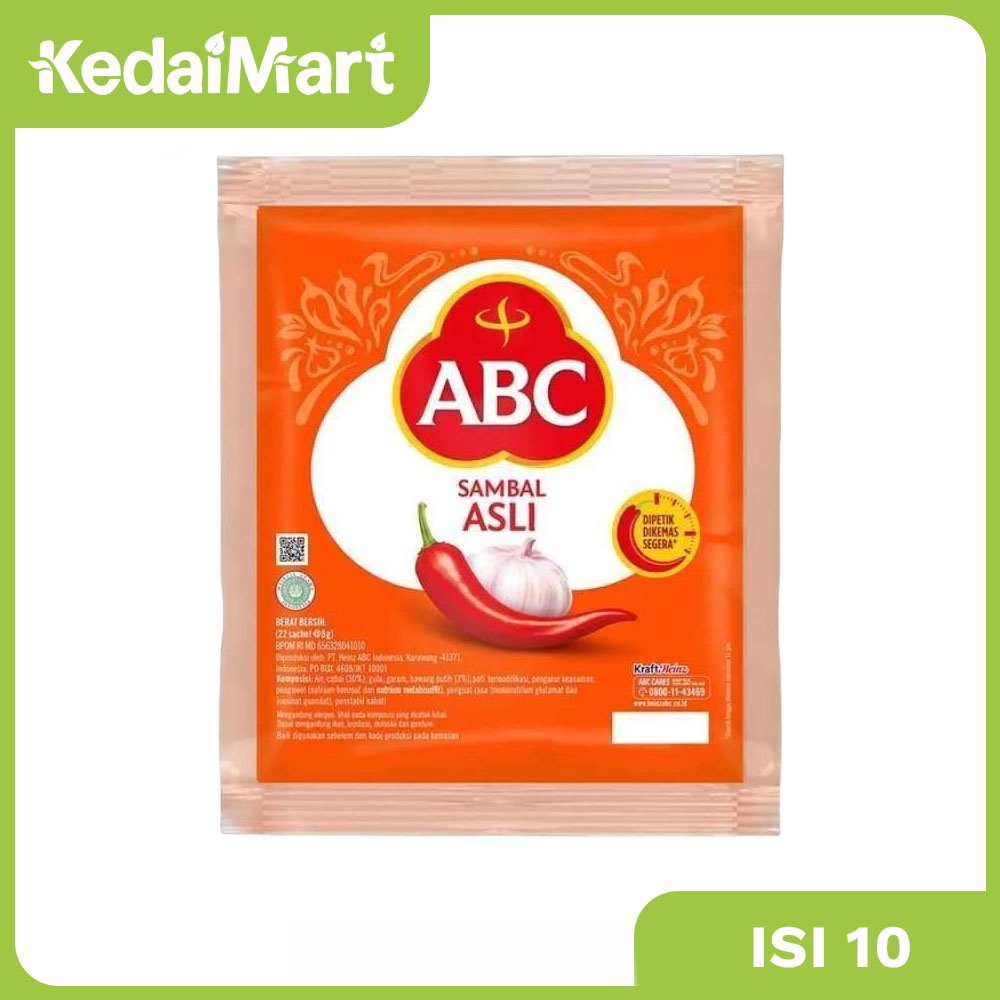 Jual ABC Sambal Asli Sachet 10 x 18 / 20 Gram | Shopee Indonesia