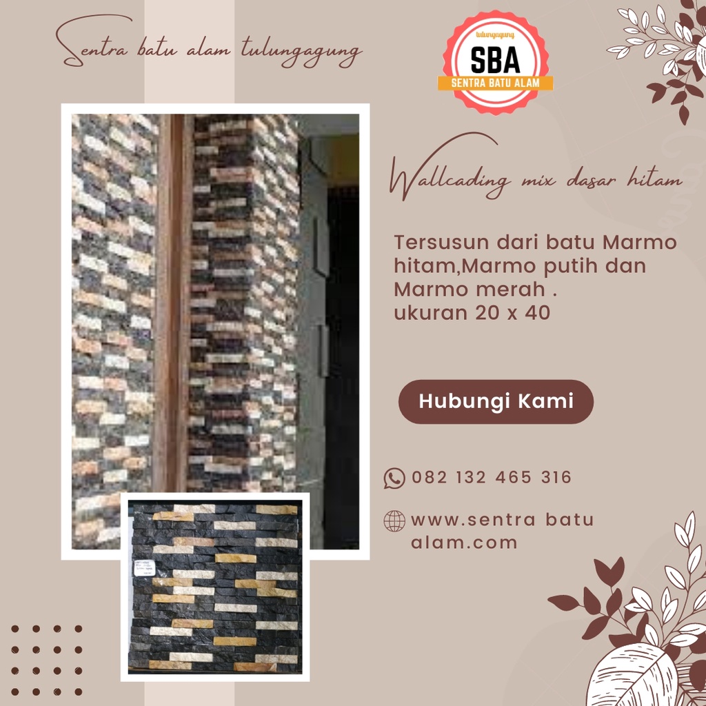 Jual BATUALAM,WALLCADING BATU ALAM MIX DASAR HITAM UK.20CMX40CM ...