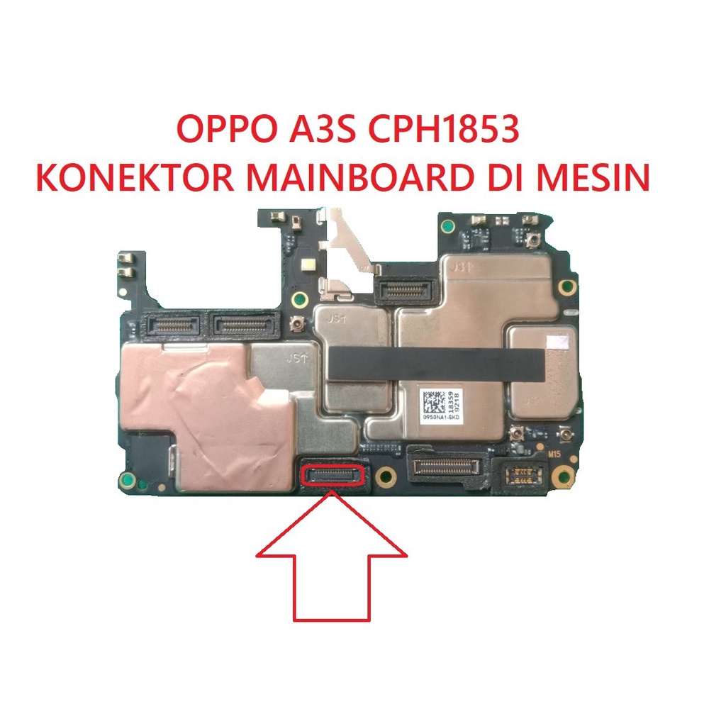 Jual Konektor Mainboard Oppo A3s CPH1853 di MESIN 30 pin 1 pcs FPC ...
