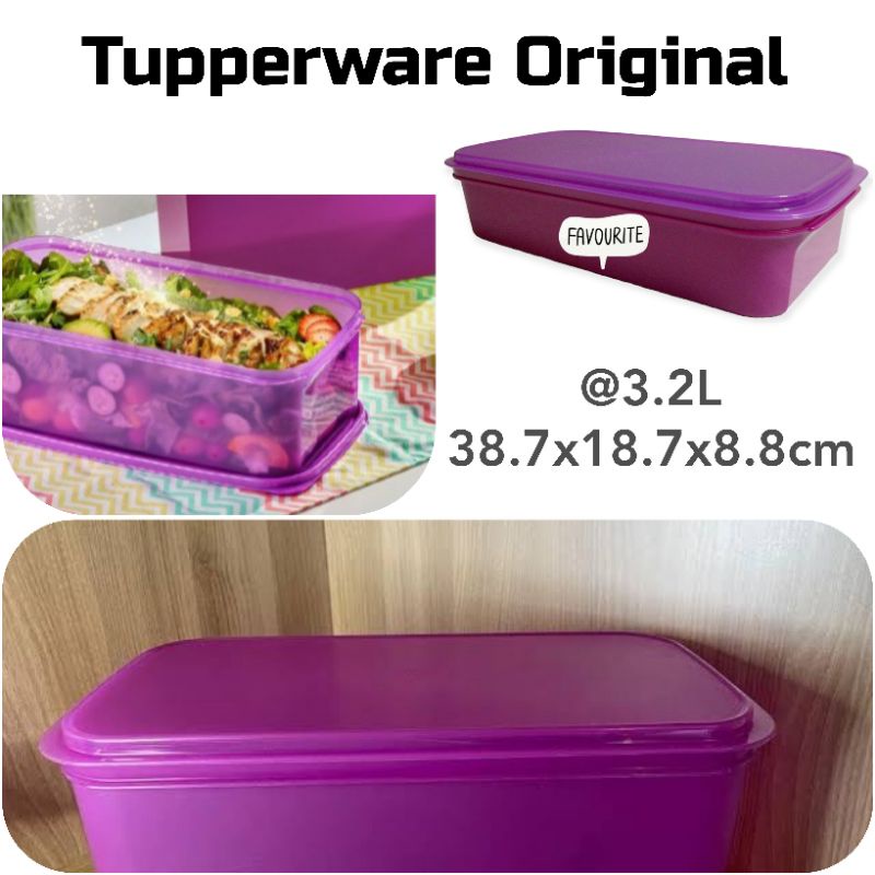 Jual Tupperware Original Wadah Serving Besar Penyimpanan Makanan Roti ...