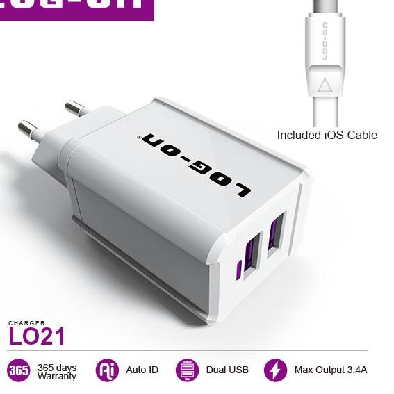 Jual Harga Termurah LOG ON CHARGER 2OP 3.4A FAST CHARGER 2USB FAST ...
