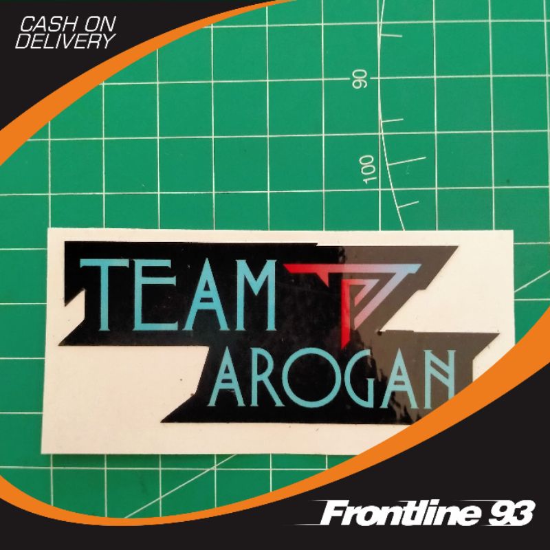 Jual Sticker Print n Cut TEAM AROGAN laminasi glossy stiker racing ...