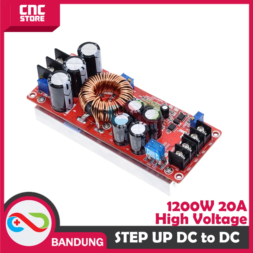 Jual High Power DC DC Step Up 10-60V to 12-80V Boost Converter I 1200W ...