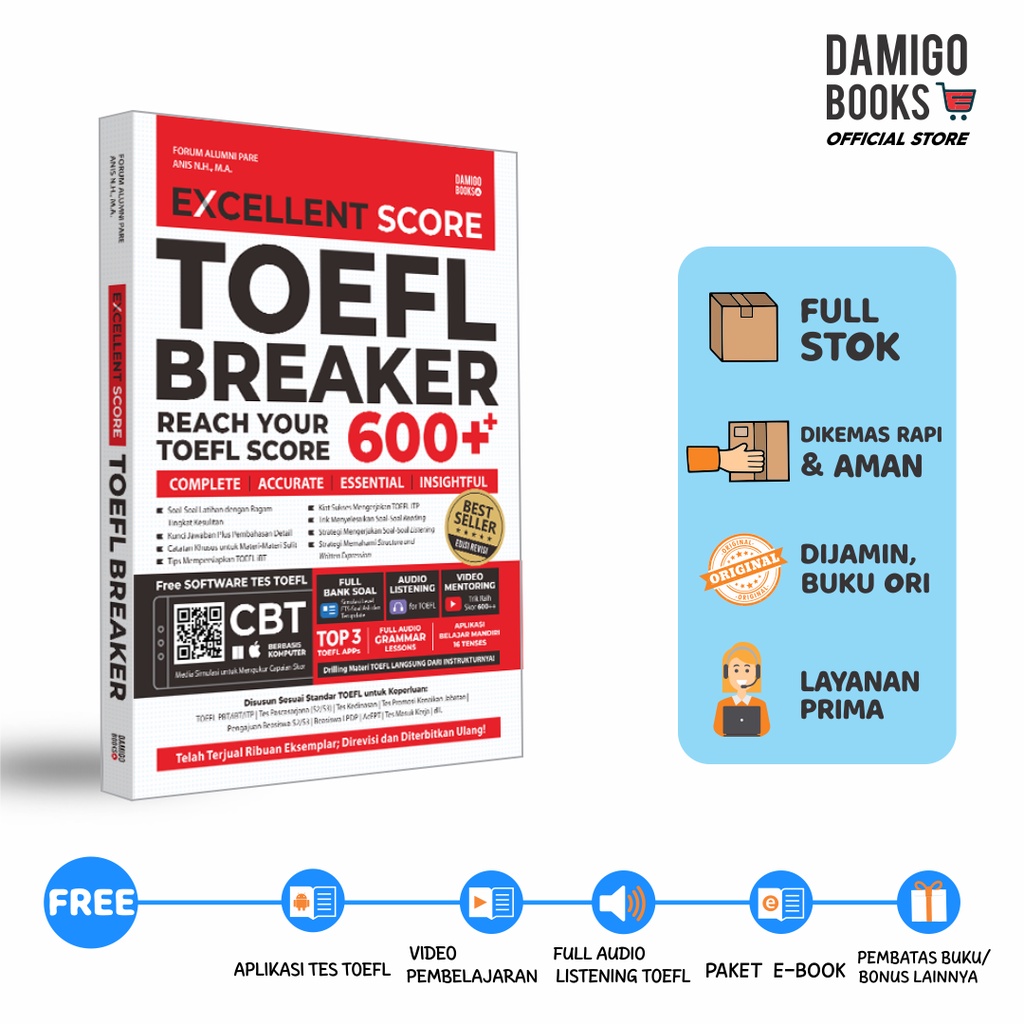 Jual Buku bahasa inggris TOEFL - TOEFL BREAKER reach your toefl score ...