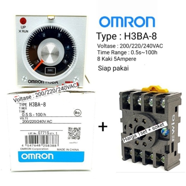 Jual Terbaik TDR On Delay Omron Timer H3BA-8 220V AC 0.5 detik s/d 100 ... Jual Terbaik TDR On Delay Omron Timer H3BA-8 220V AC 0.5 detik s/d 100 ...