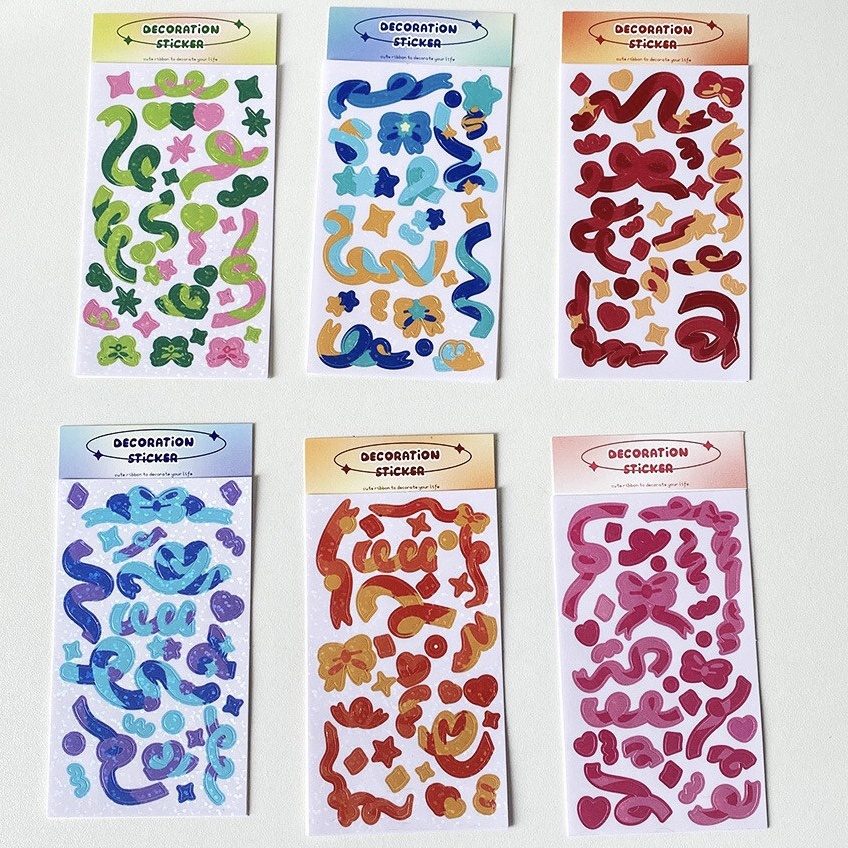 Jual [kstuffind] Ribbon Sticker Pita Warna Warni Dekorasi Jurnal DIY ...