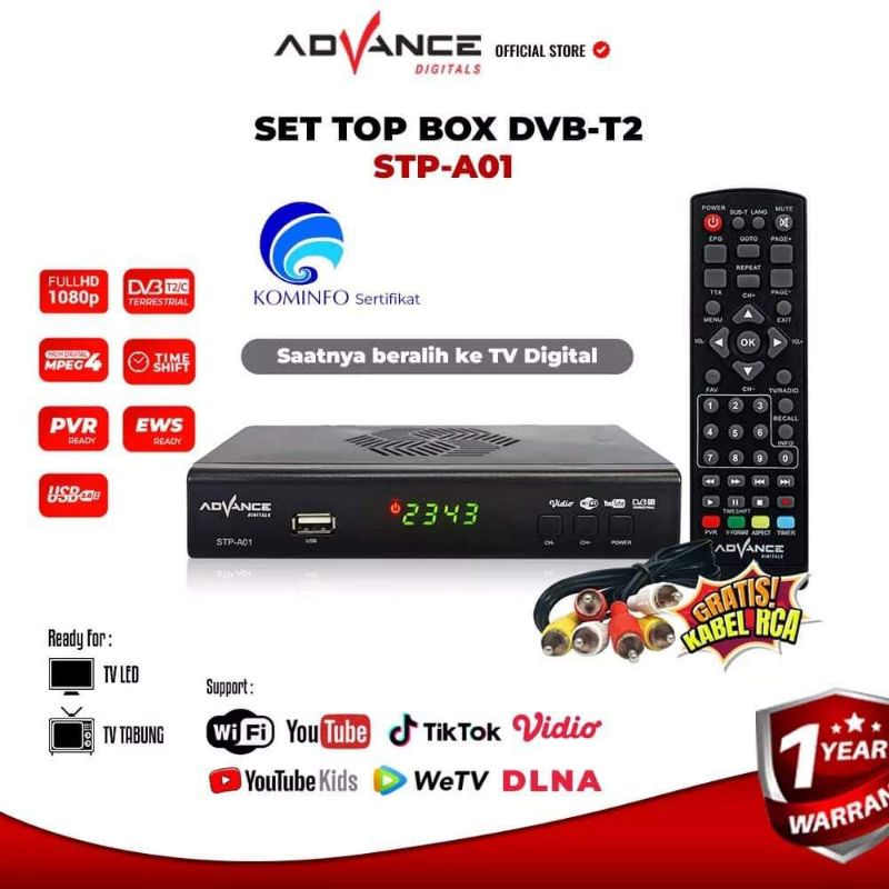 Jual set top box advance stb advance box tv advance set top box tv ...